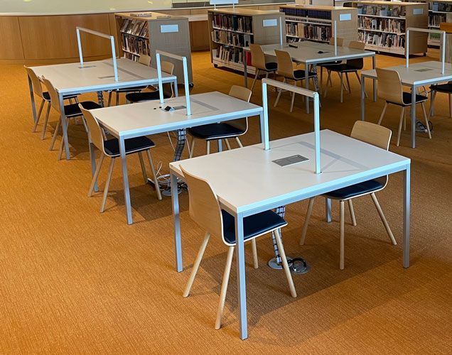 Modern Library Tables with Wood & Metal | Roland Collection by ...