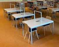 Modern Library Tables with Wood & Metal | Roland Collection by ...