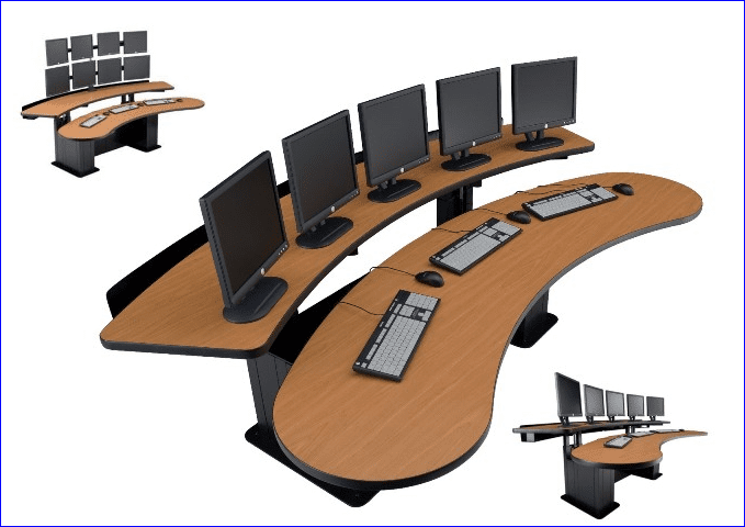 Control Room Desk | Adjustable Standing Desk | Banana Table EHBAN24