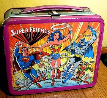 31 1976 Aladdin Super Friends Metal Lunchbox DC Comics