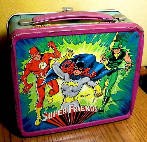 31 1976 Aladdin Super Friends Metal Lunchbox DC Comics