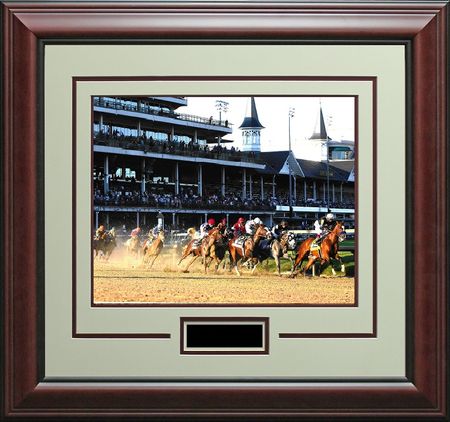Authentic Leads into the 1st Turn - 2020 Kentucky Derby Framed Photo