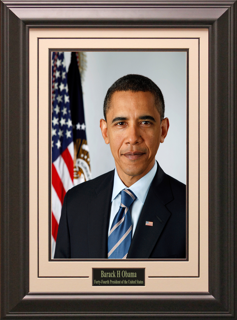 Barack Obama - 44th President of the U.S. - Framed and Matted Photo