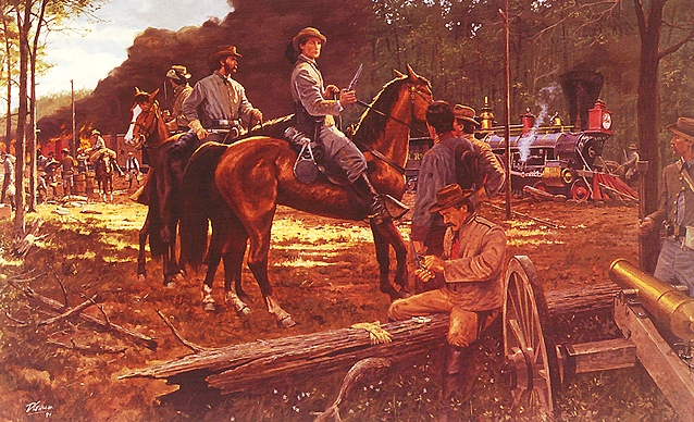 Dale Gallon - Overdue At Catlett Station - Civil War Print