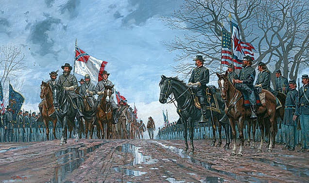 Dale Gallon - Warriors Tribute at Appomattox - Civil War Print