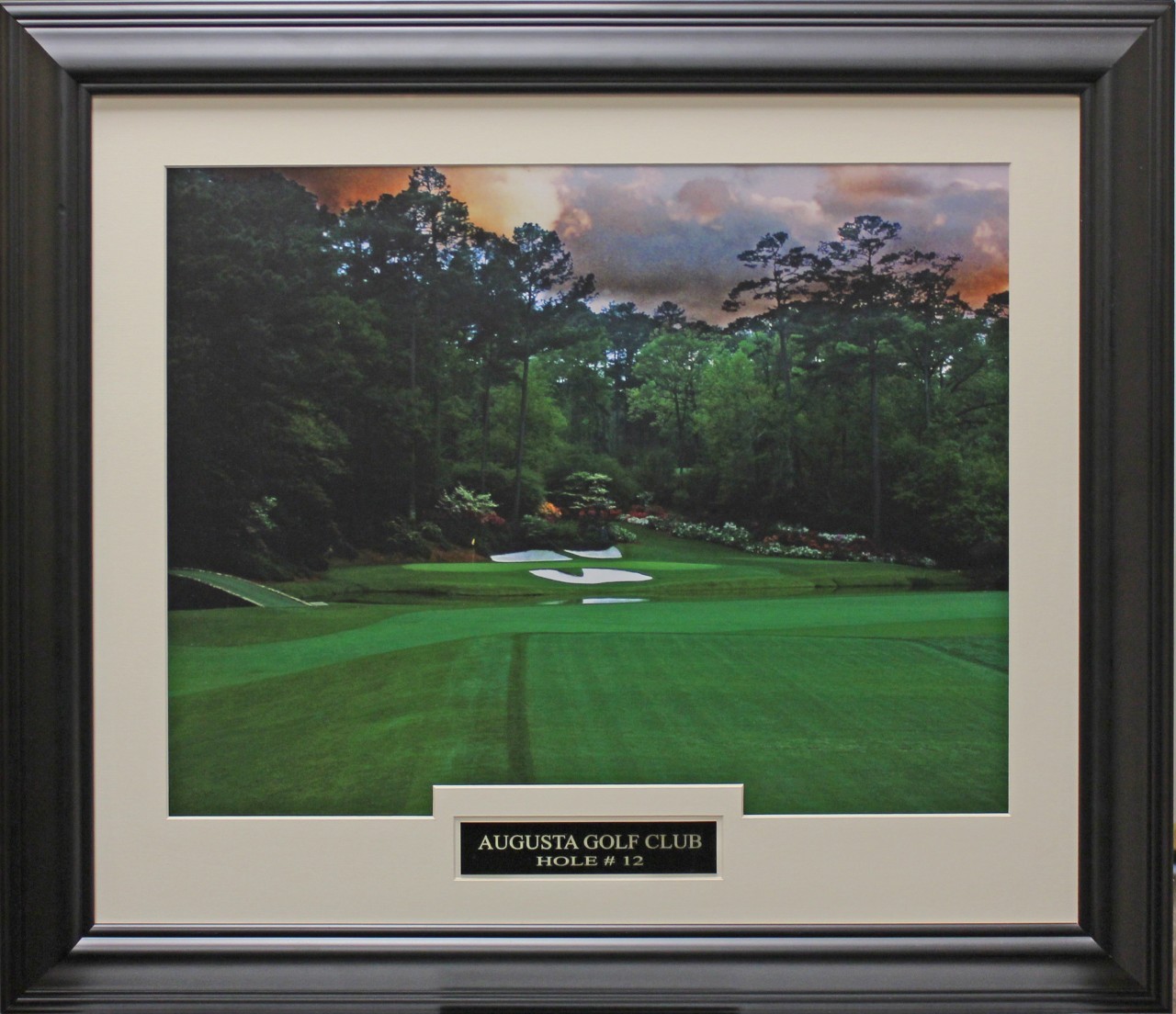 Framed Augusta National Hole #12 Golden Bell - Golf Memorabilia