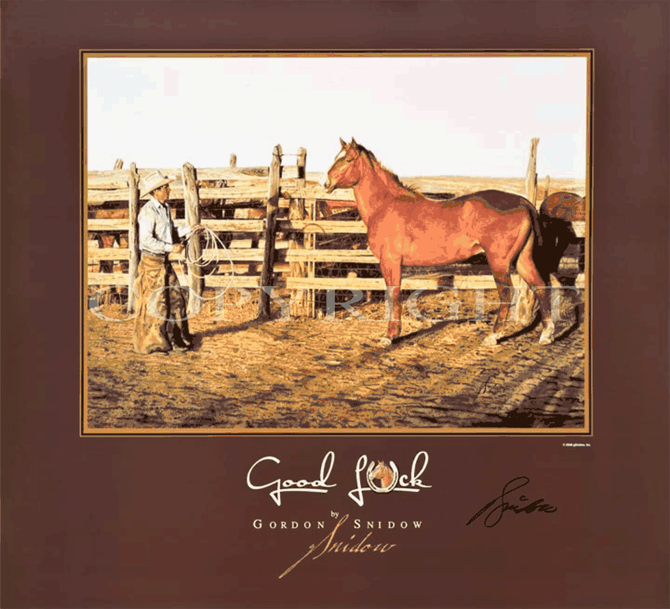 Gordon Snidow - Good Luck - Western Print