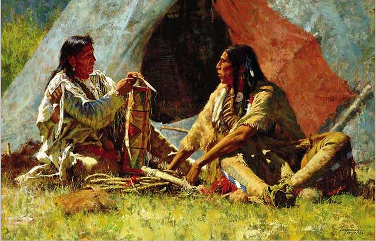 Howard Terpning - Bonnet Case - Limited Edition Native American Canvas