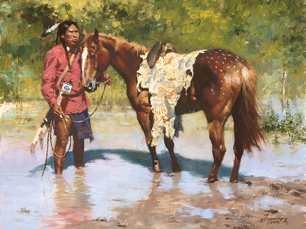 Howard Terpning - Deeds of His Father - Native American Plains Print