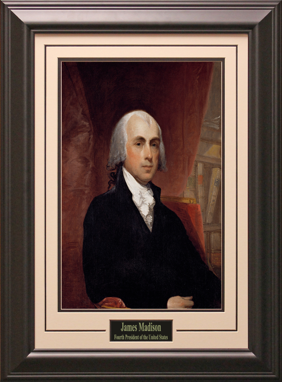 James Madison - 4th President of the U.S. - Framed and Matted Photo