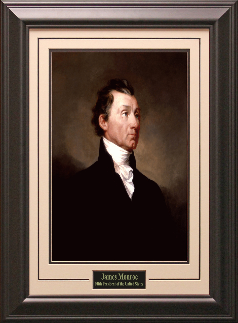 Framed & Matted - James Monroe - 5th President of the United States
