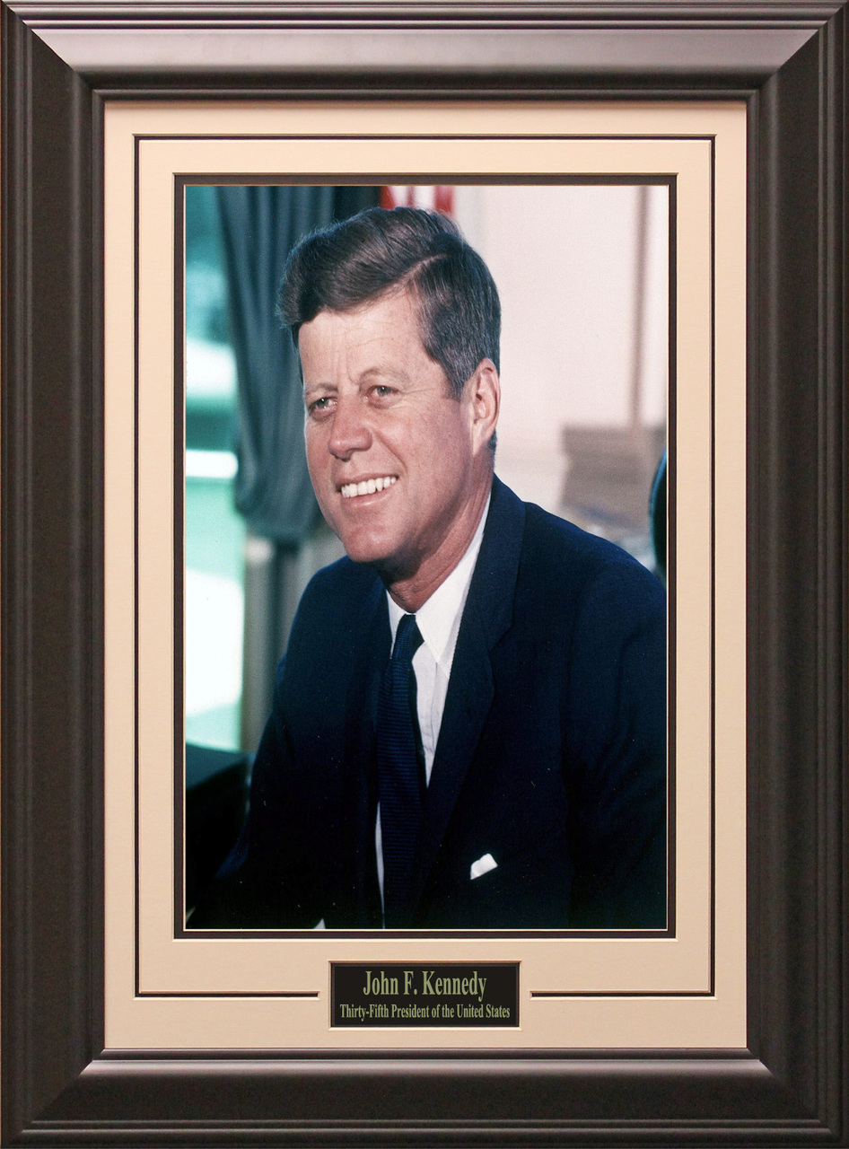 John F. Kennedy - 35th President of the U.S. - Framed and Matted Photo