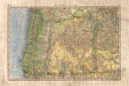 Lisa Middleton - Oregon Map - Canvas Giclee