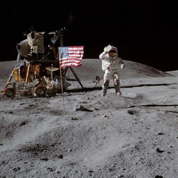 NASA - Moonwalk, Apollo 16, 1972 - Art Print