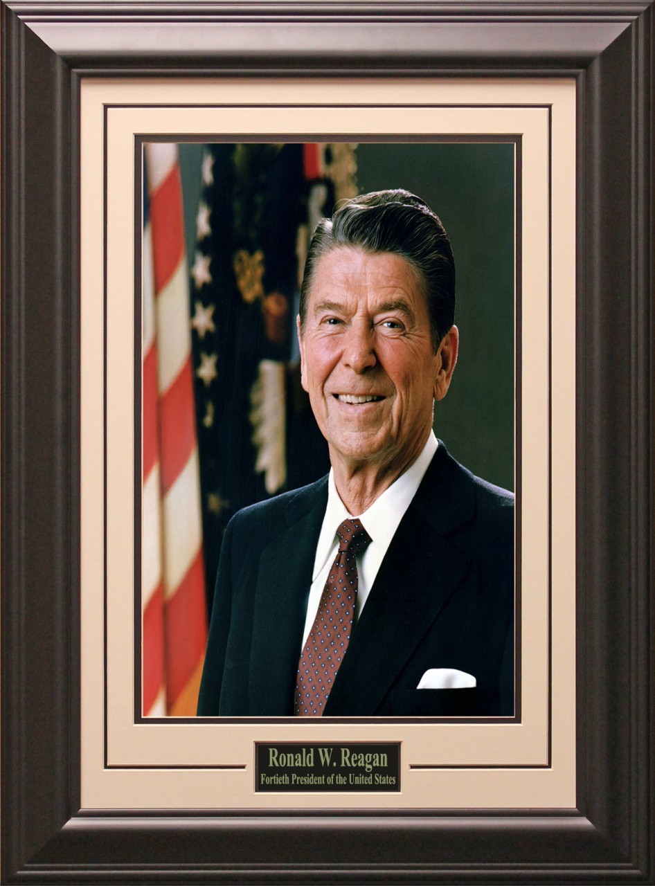 Ronald Reagan - 40th President of the U.S. - Framed and Matted Photo