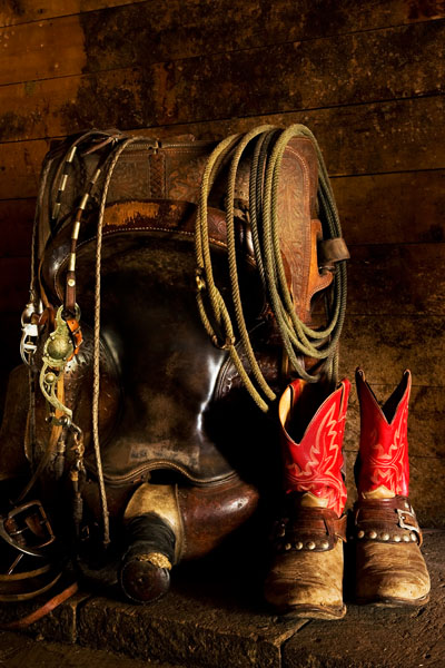 Robert Dawson - In The Barn - Western Print - Canvas Options