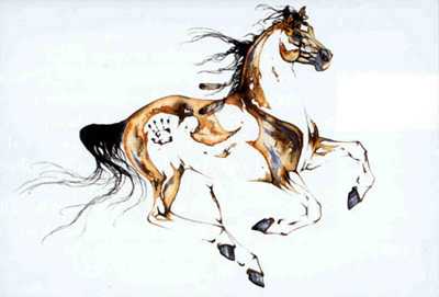 Sarah Richards - War Pony - Limited Edition Horse Print UNAVAILABLE