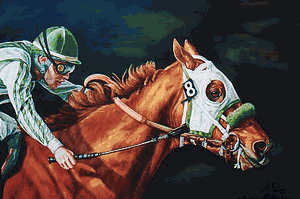 Point Given Pictures - Art Prints of the Race Horse Point Given