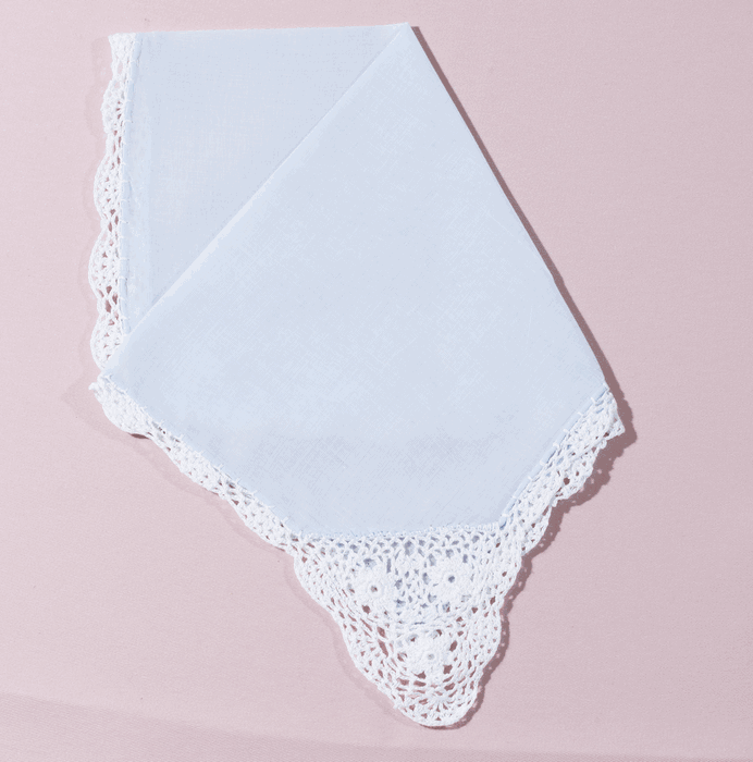 100% Cotton Colored Handkerchiefs with Bonnie Lace