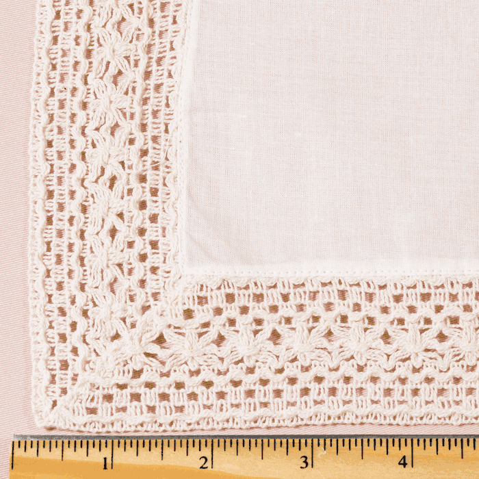 Lillian Crochet Border Handkerchief