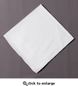 Men's Satin Banded Handkerchief - Single