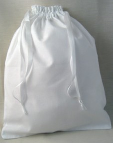 White Cotton Drawstring Bag