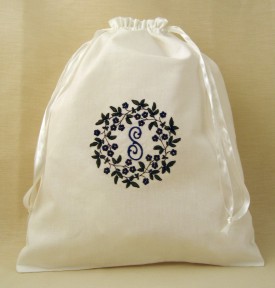 White Cotton Drawstring Bag