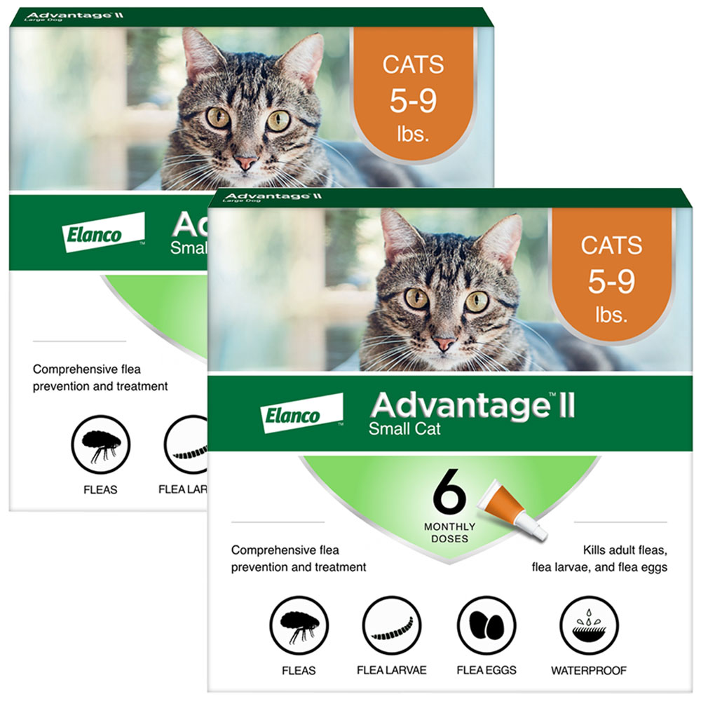 Advantage II Small Cats 5-9 lbs.|Vet-Recommended Flea Treatment ...