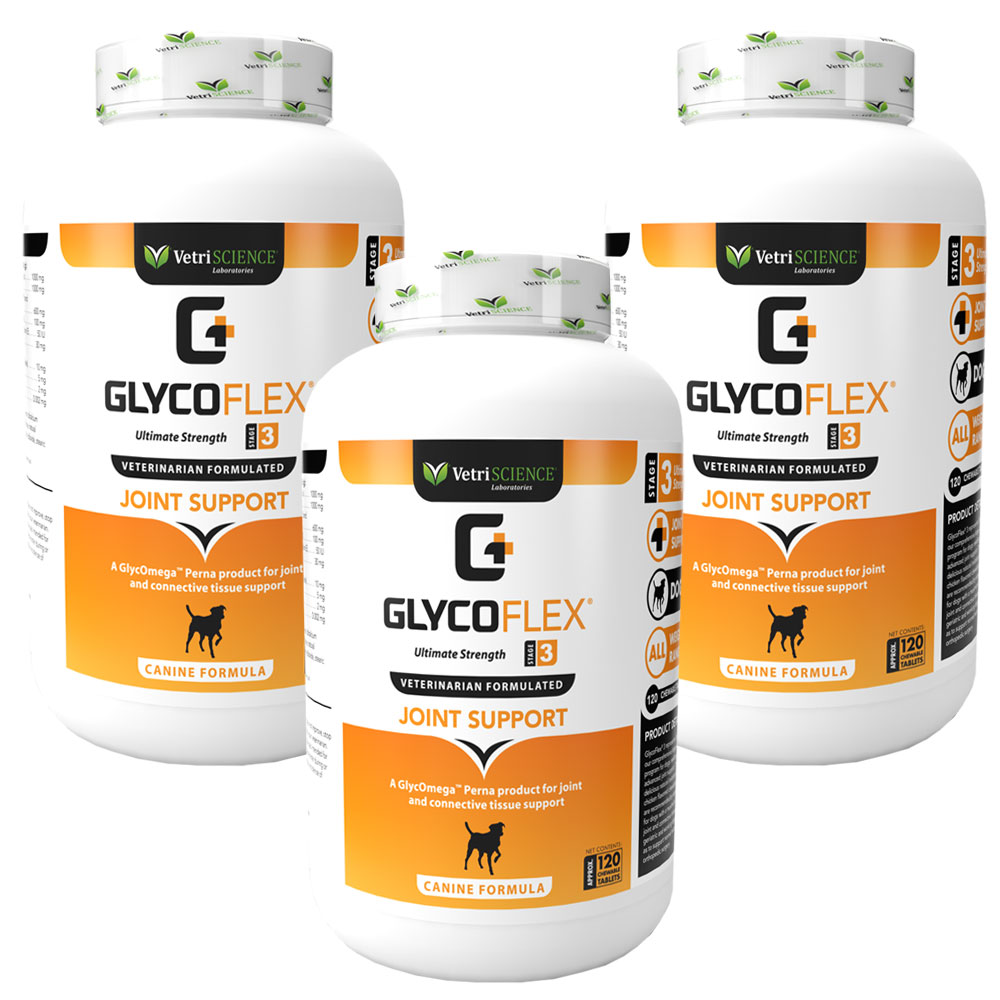 GlycoFlex 3 for Dogs - 3-PACK (360 Tabs) | On Sale | EntirelyPets