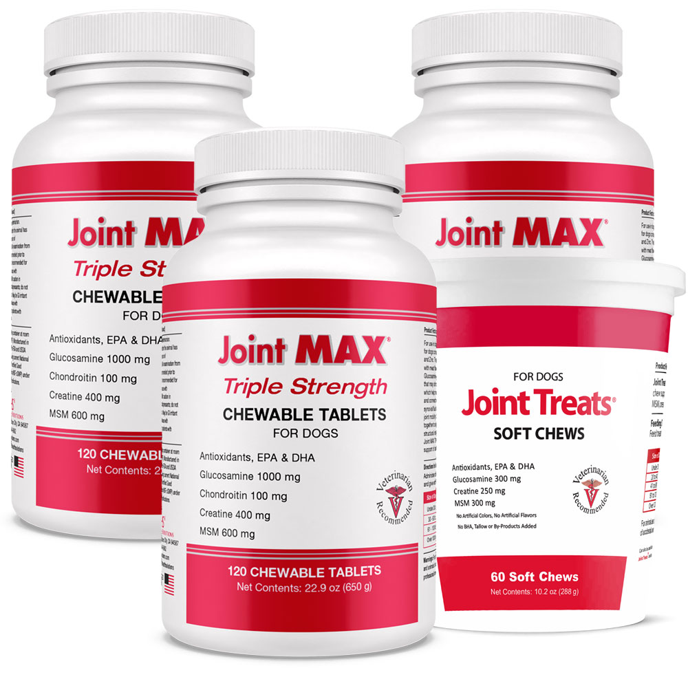 Joint MAX TRIPLE Strength 360 Chewable Tablets 3 Pack | EntirelyPets