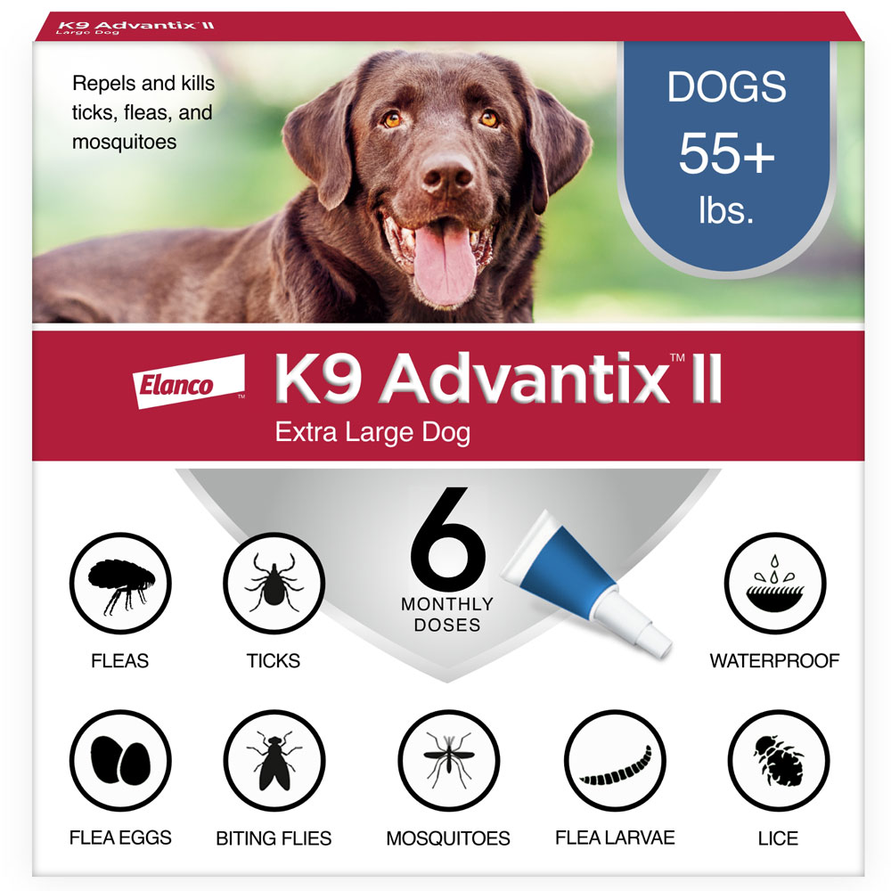 K9 Advantix II XL Dogs Over 55 lbs. | Vet-Recommended Flea, Tick ...