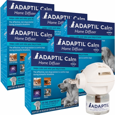 6 PACK ADAPTIL Calm Home Diffuser for Dogs (30 Day Starter Kit) 288 ml ...