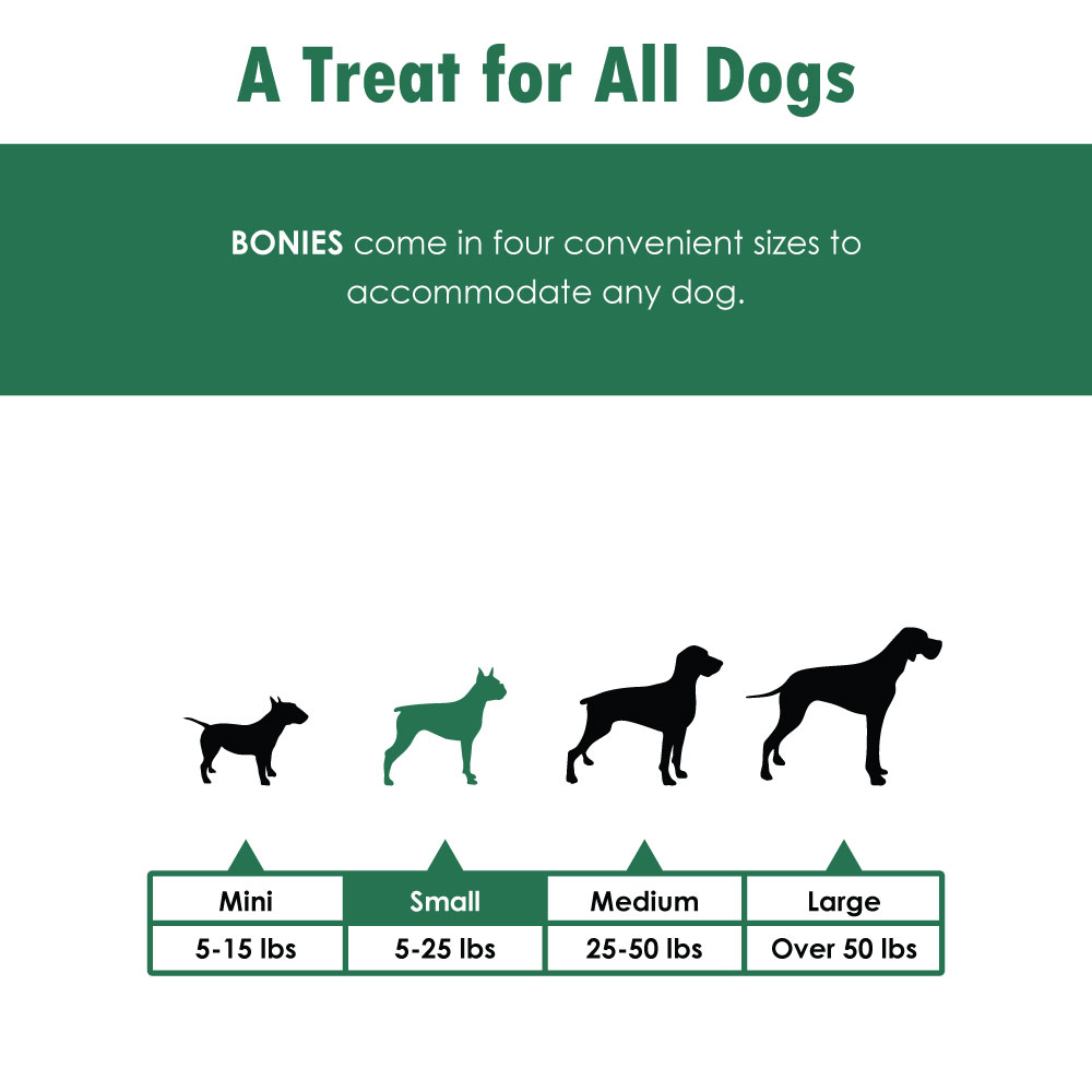 Save 15% On BONIES® - Natural Dog Bone Treats (120 bones) | EntirelyPets