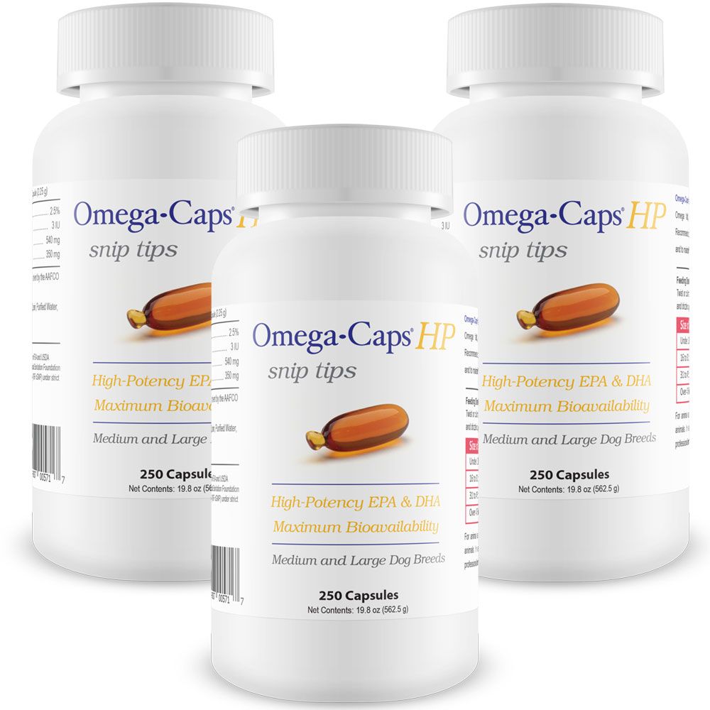 Omega-Caps HP Snip Tips for Medium & Large Dogs (750 Capsules) | On ...