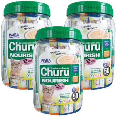 INABA Veterinarian Formula Churu Nourish Tuna & Chicken, 150 count | On ...