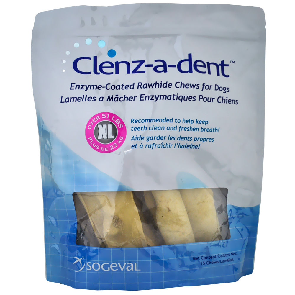 Clenz-a-dent Rawhide Chews for Dogs XLarge