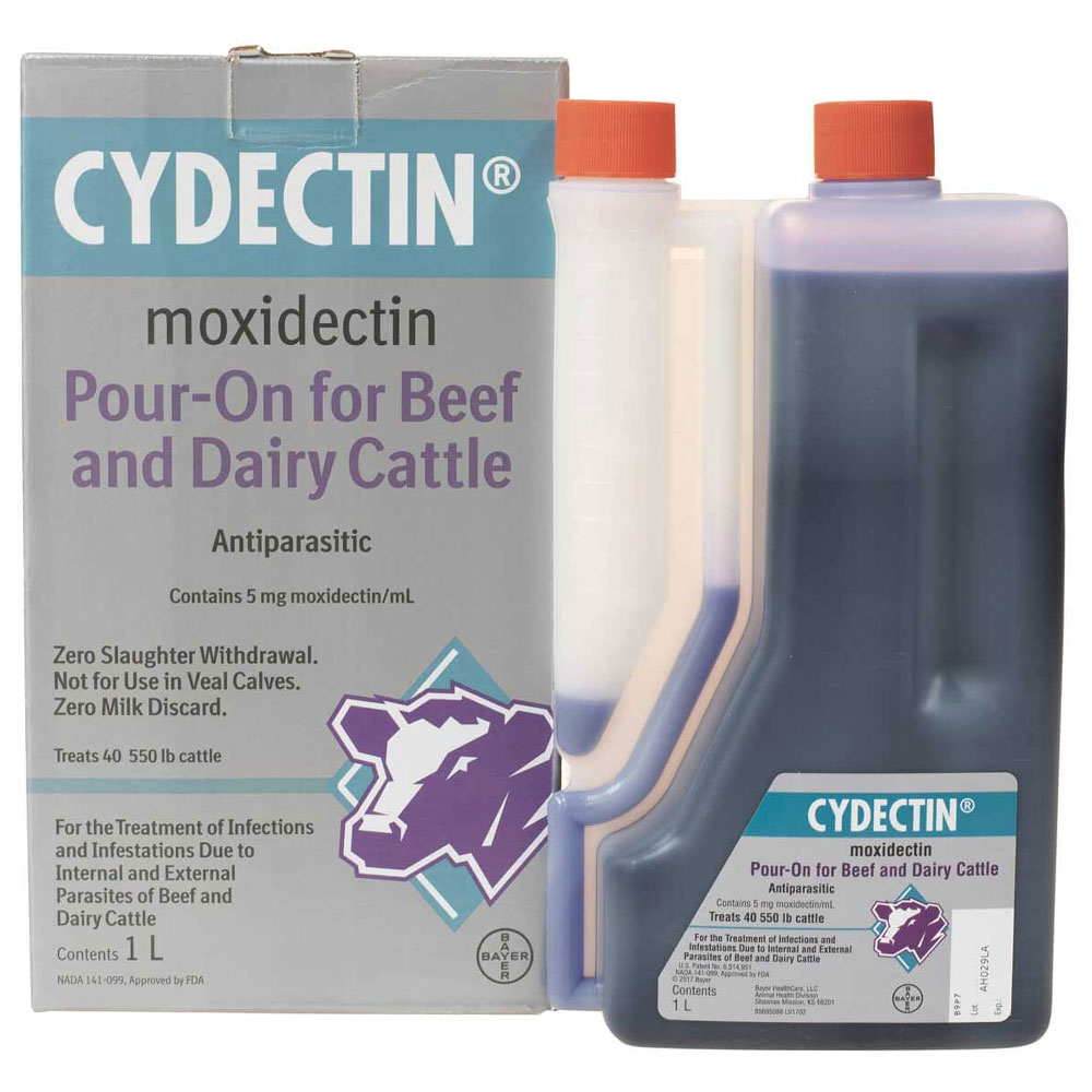 Cydectin (Moxidectin) Pour-On for Beef and Dairy Cattle, 1 Liter | On ...