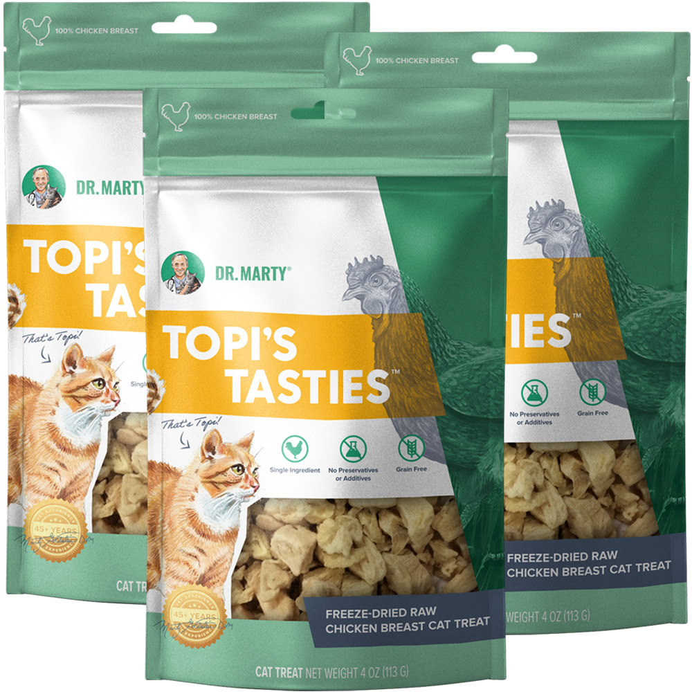 Dr. Marty Topi's Tasties Freeze-Dried Raw Chicken Breast Cat Treat, 12 ...