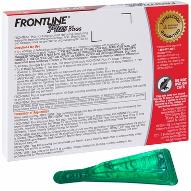 Frontline Plus for Dogs 89-132 lbs, 6 Month | On Sale | EntirelyPets