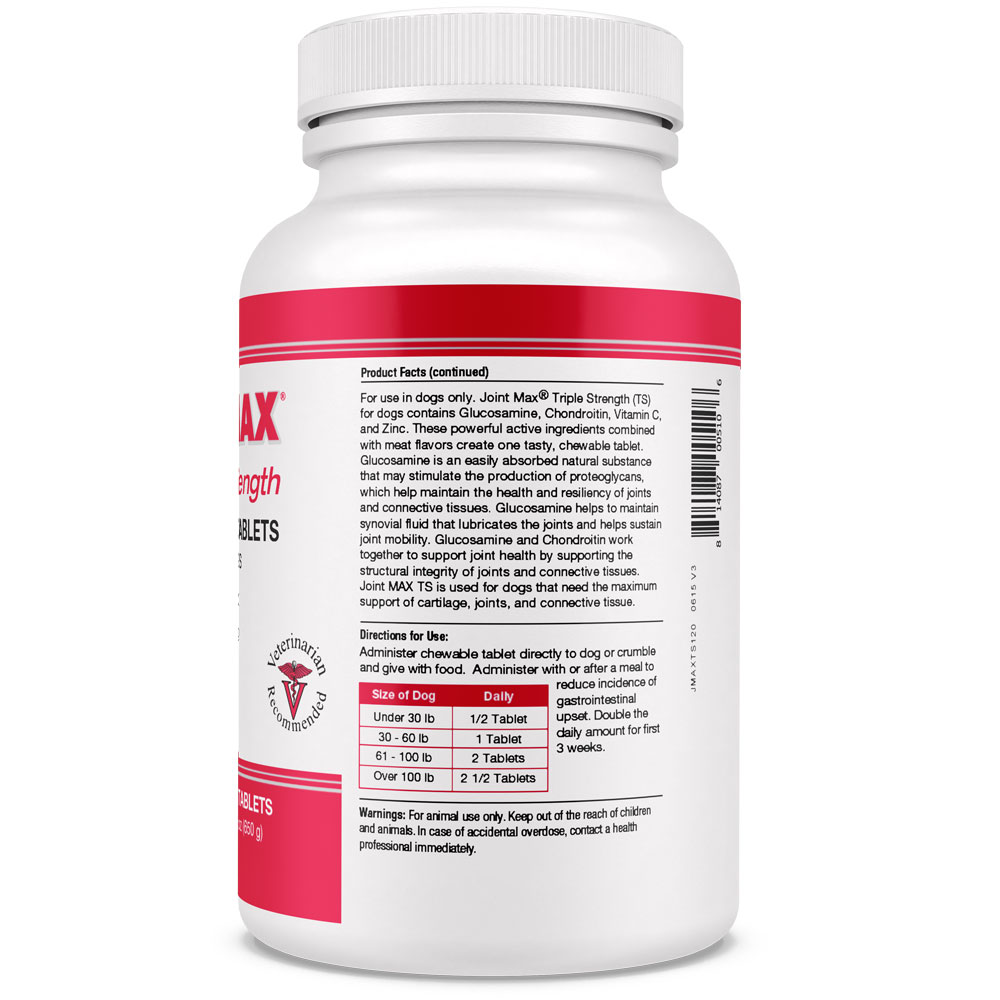 Joint MAX TRIPLE Strength (120 CHEWABLE TABLETS) | Joint MAX for Arthritis