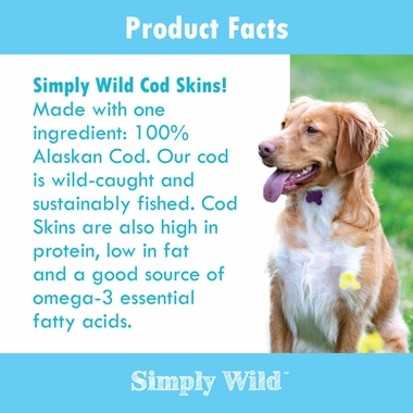 Simply Wild Cod Skins for Dogs (6.6 oz) | On Sale | EntirelyPets