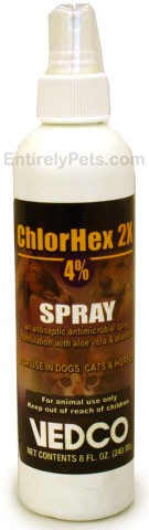 Vedco ChlorHex 2x 4% Spray | On Sale | EntirelyPets