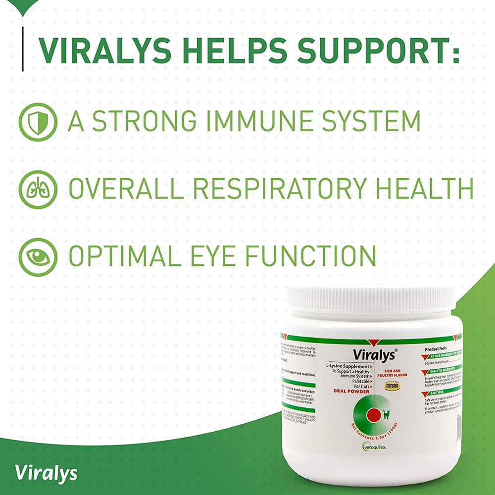 Buy Vetoquinol Viralys Powder for Cats L-Lysine (Available Now)