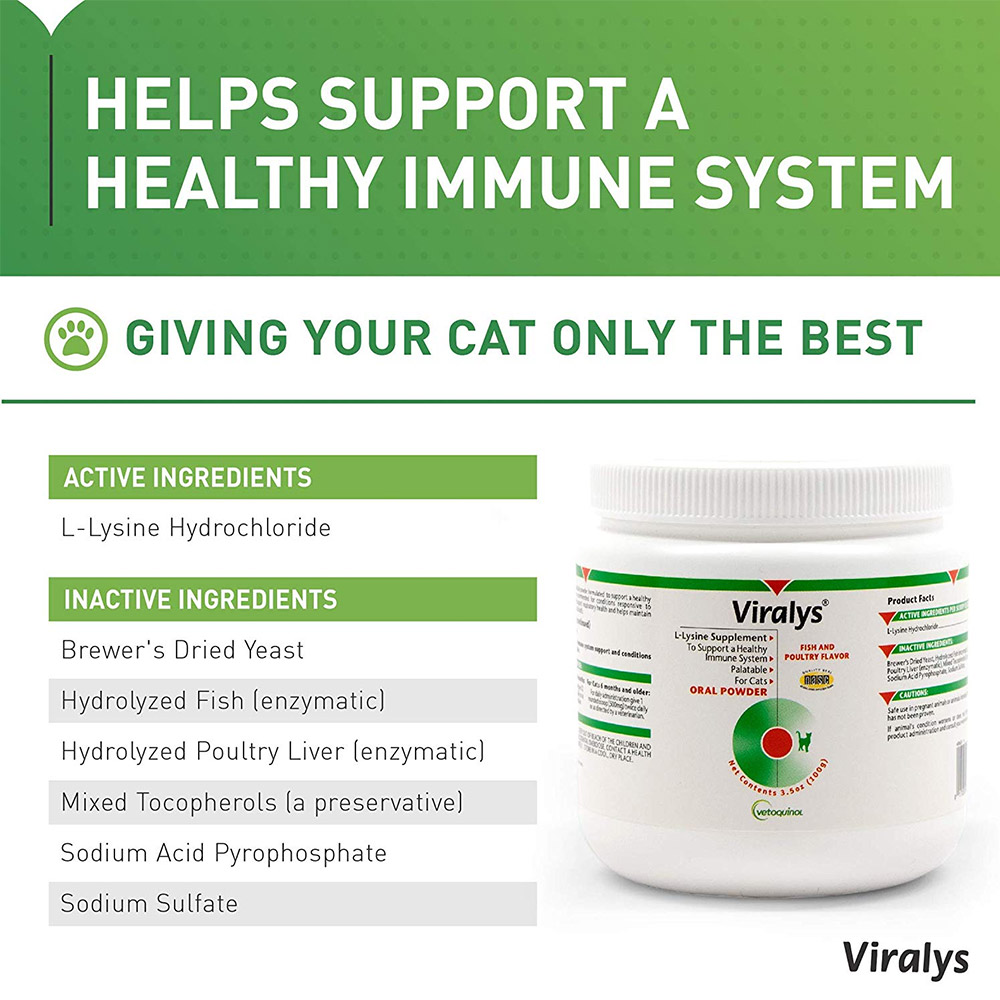 Buy Vetoquinol Viralys Powder for Cats L-Lysine (Available Now)