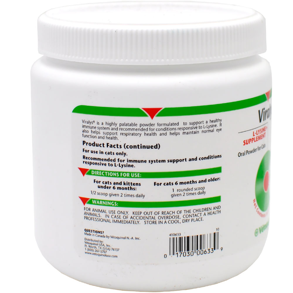 Buy Vetoquinol Viralys Powder for Cats L-Lysine (Available Now)