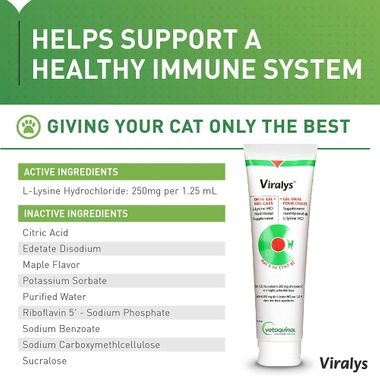 Viralys (L-Lysine) - Oral Gel For Cats - EntirelyPets