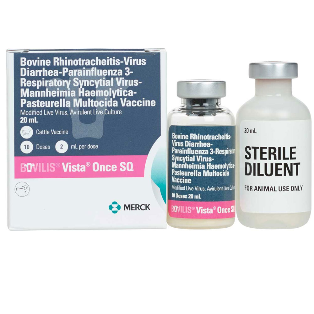 Merck Vista Once SQ Cattle Vaccine, Modified Live Virus, Avirulent Live ...