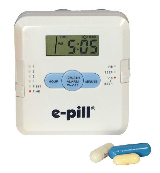 Small Pill Organizer with 4 Alarm Pocket Reminder