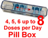 Small Adjustable Multi-Dose Pill Organizer