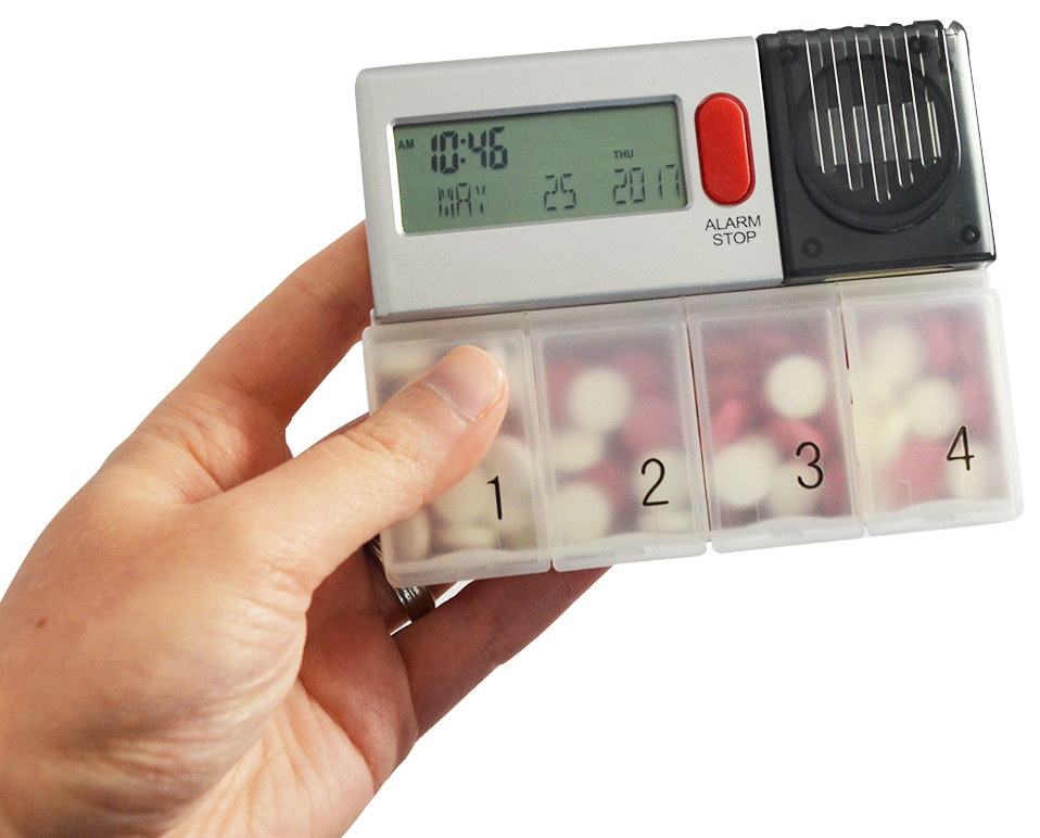 e-pill Weekly Pillbox System with Talking Timer
